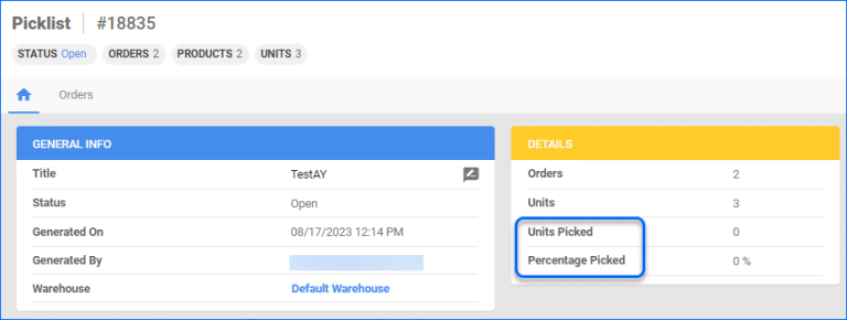 Picklist Details | Sellercloud