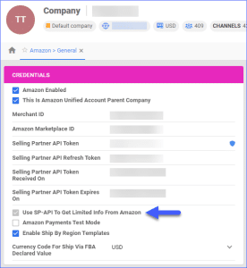 Limited Info from Amazon | Sellercloud