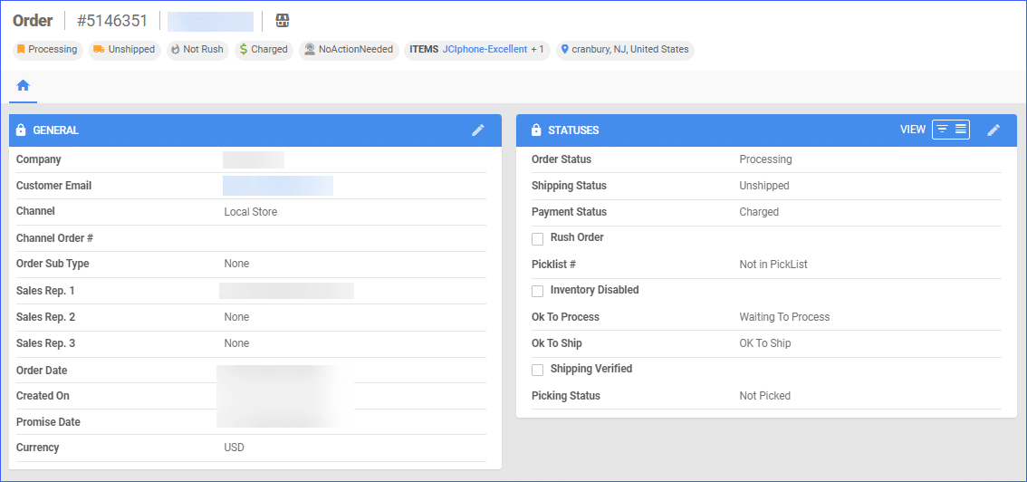 Order Details Page | Sellercloud