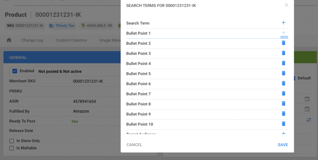 Increased supported Amazon Bulletpoints | Sellercloud
