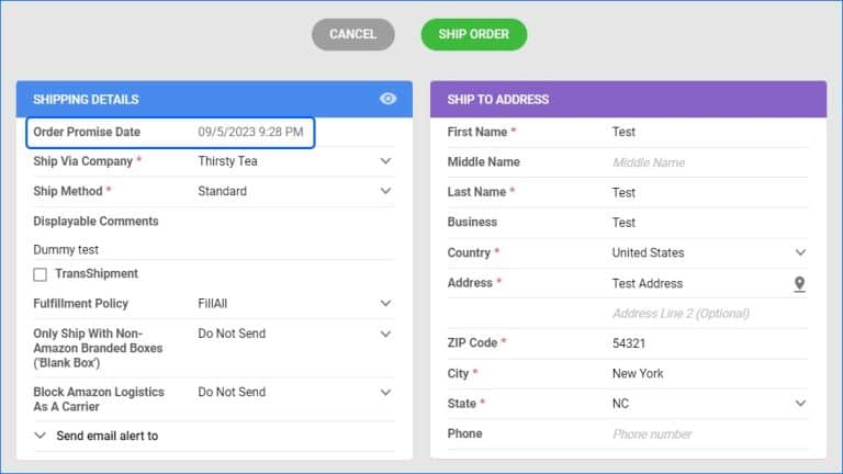 Ship via FBA Promise Date | Sellercloud