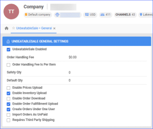UnbeatableSale General Settings | Sellercloud