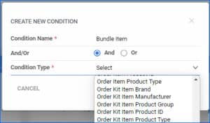 Order Rule Engine Kit Item Conditions | Sellercloud