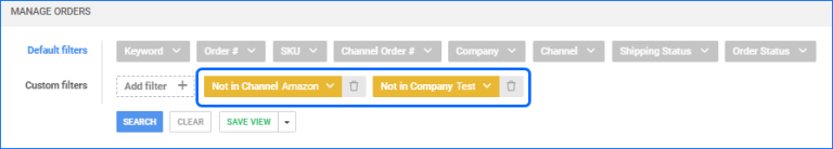 Exclusive Order Filters | Sellercloud