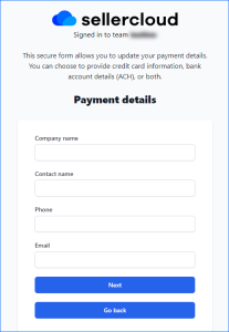Update Billing Information | Sellercloud