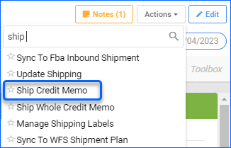 Credit Memos | Sellercloud