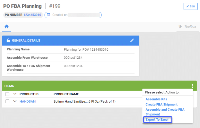 FBA Planning Export | Sellercloud