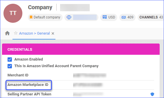 Amazon Marketplace ID | Sellercloud