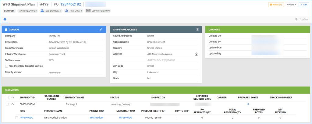 WFS Shipments - Prep Instruction List | Sellercloud