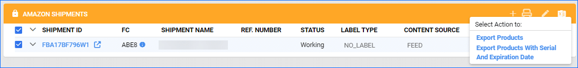 FBA Shipment Export | Sellercloud