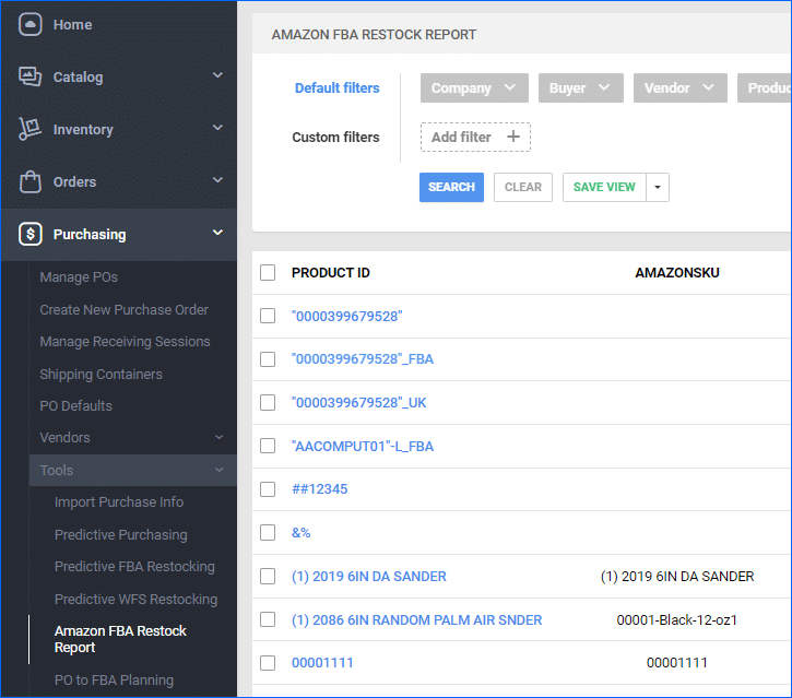 FBA Predictive Restocking Report | Sellercloud