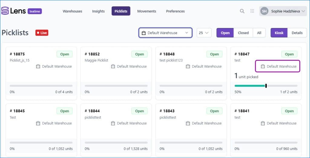 Warehouse Filter | Sellercloud