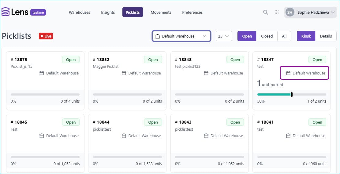 Warehouse Filter | Sellercloud