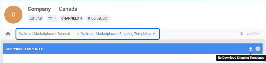 Download Shipping Templates from Walmart Marketplace Canada | Sellercloud