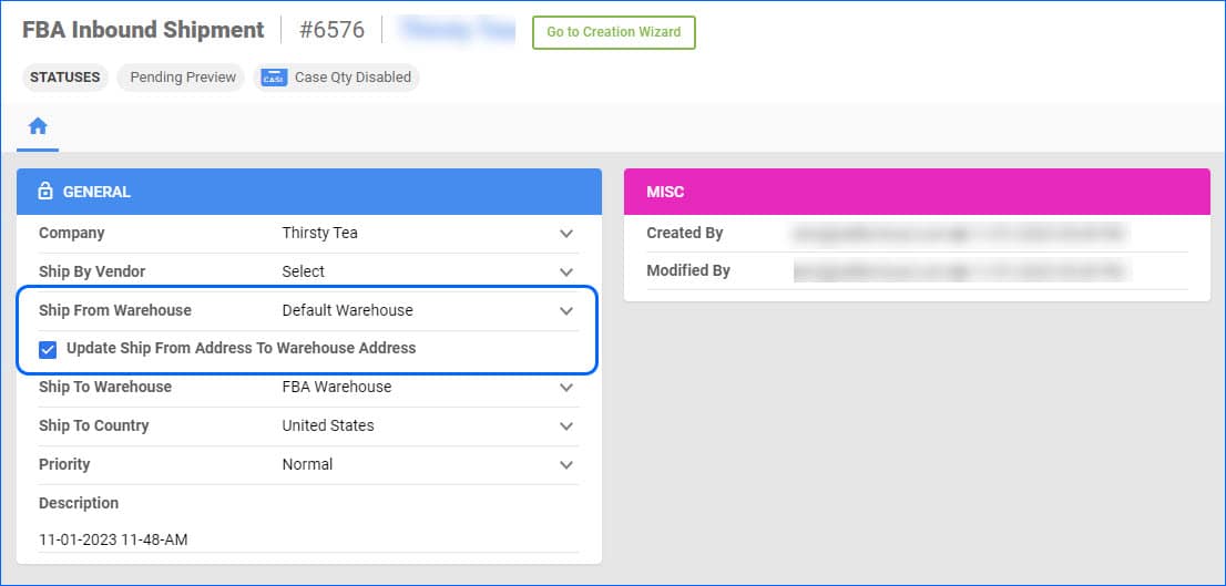 Ship From Address Change in FBA Inbound Shipments | Sellercloud