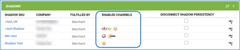 Enabled Channels for Shadows | Descartes Sellercloud