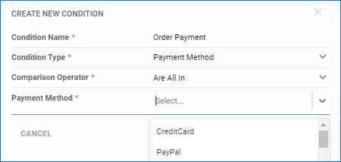 Payment Method and Ship From Warehouse Conditions | Sellercloud