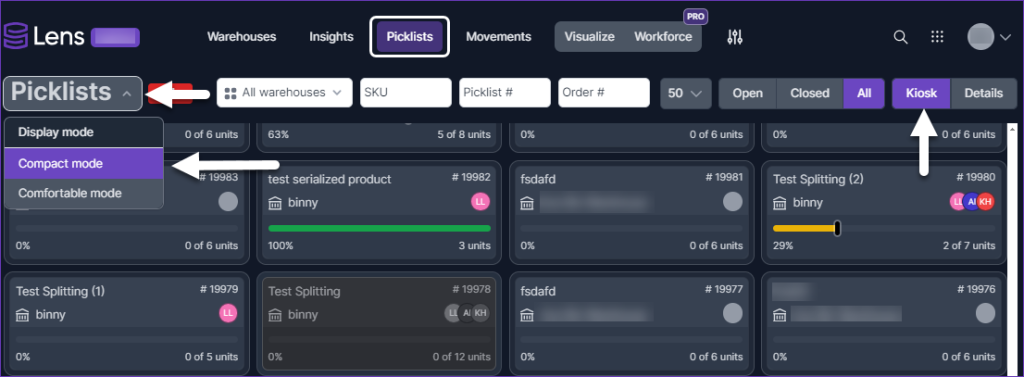 Picklists: Compact Mode | Sellercloud