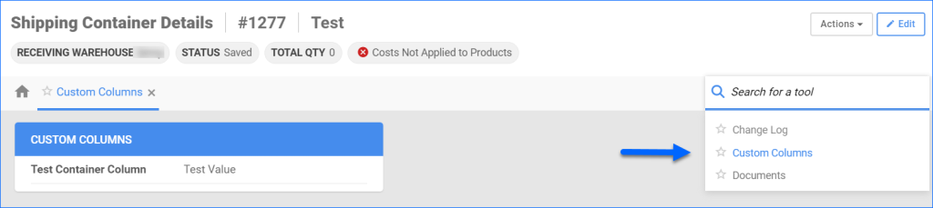 Custom Columns for Vendors and Shipping Containers | Sellercloud