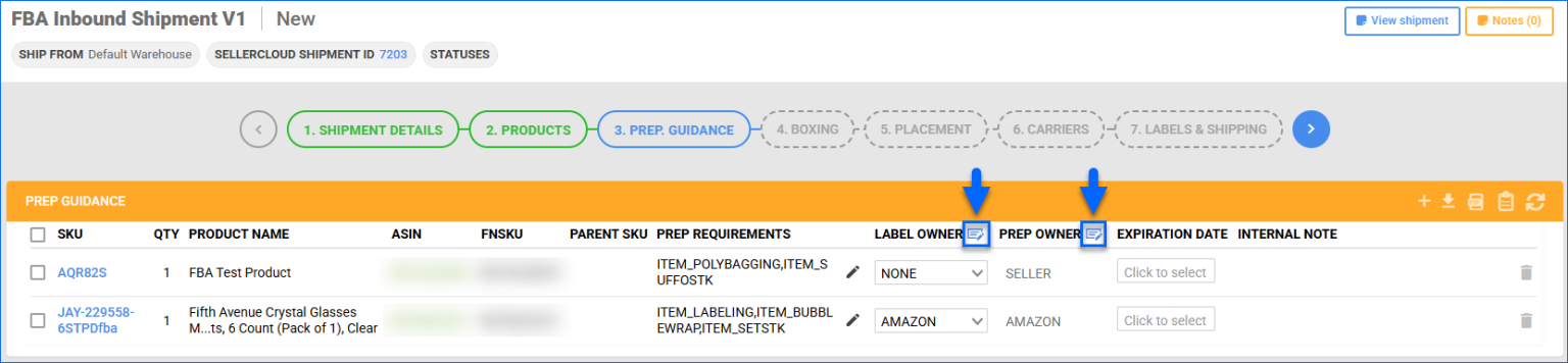 Bulk Update Label and Prep Owner | Descartes Sellercloud