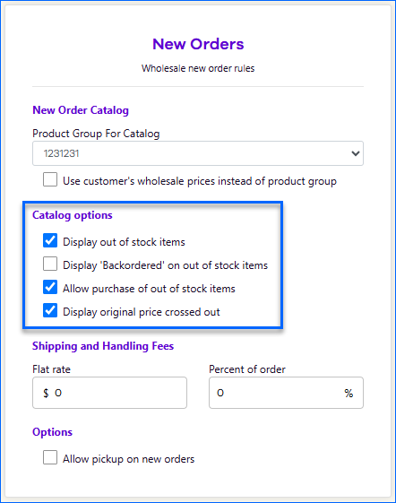 Orderback: Catalog Options | Sellercloud
